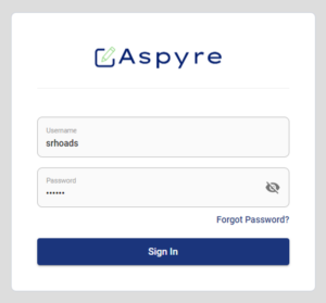Login - Aspyre